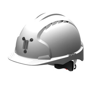 EVO®3 Mining Safety Helmet with Lamp Bracket - Wheel Ratchet - White
